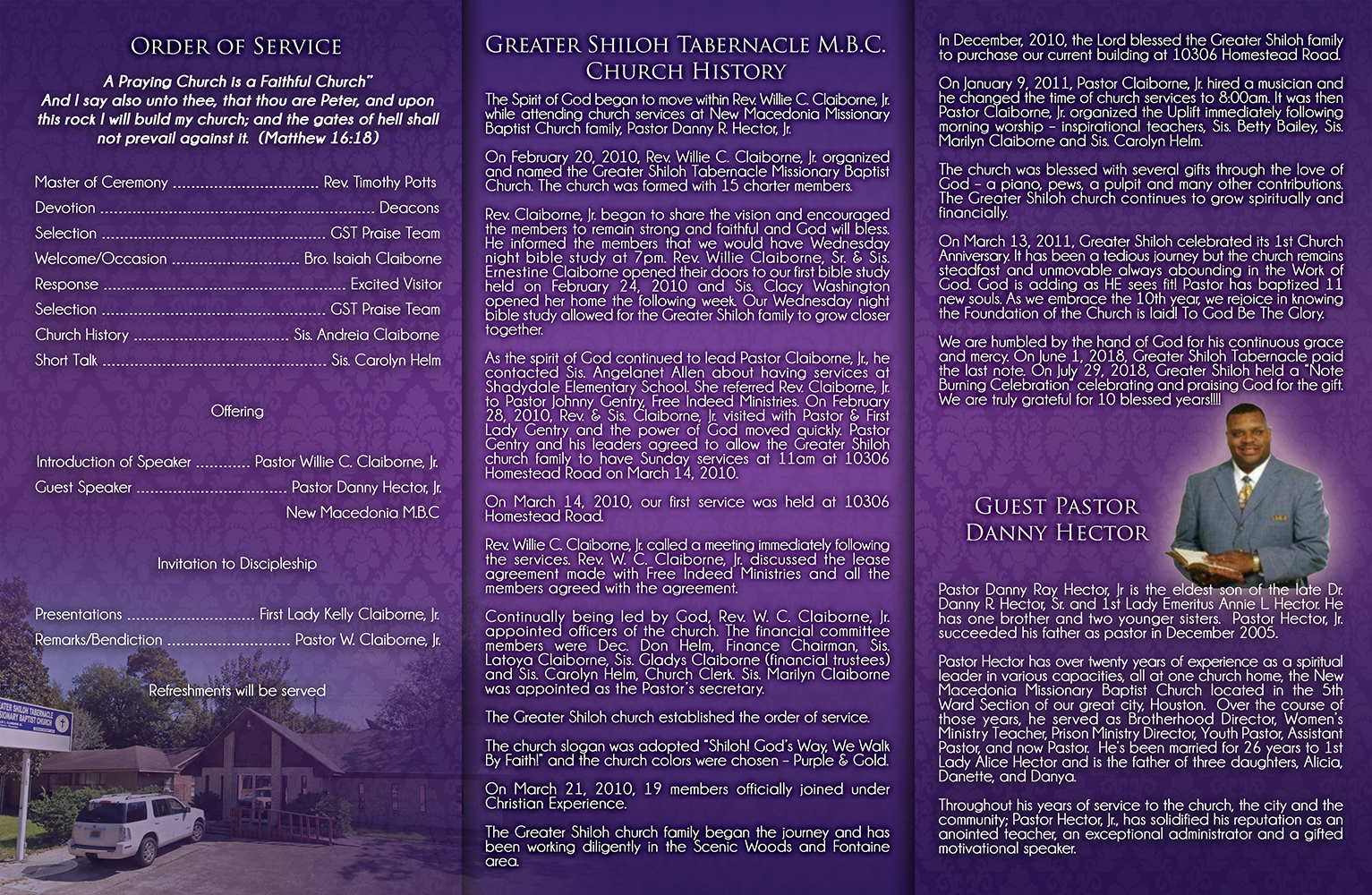 11 x17 Back Trifold Template Obituary Printing