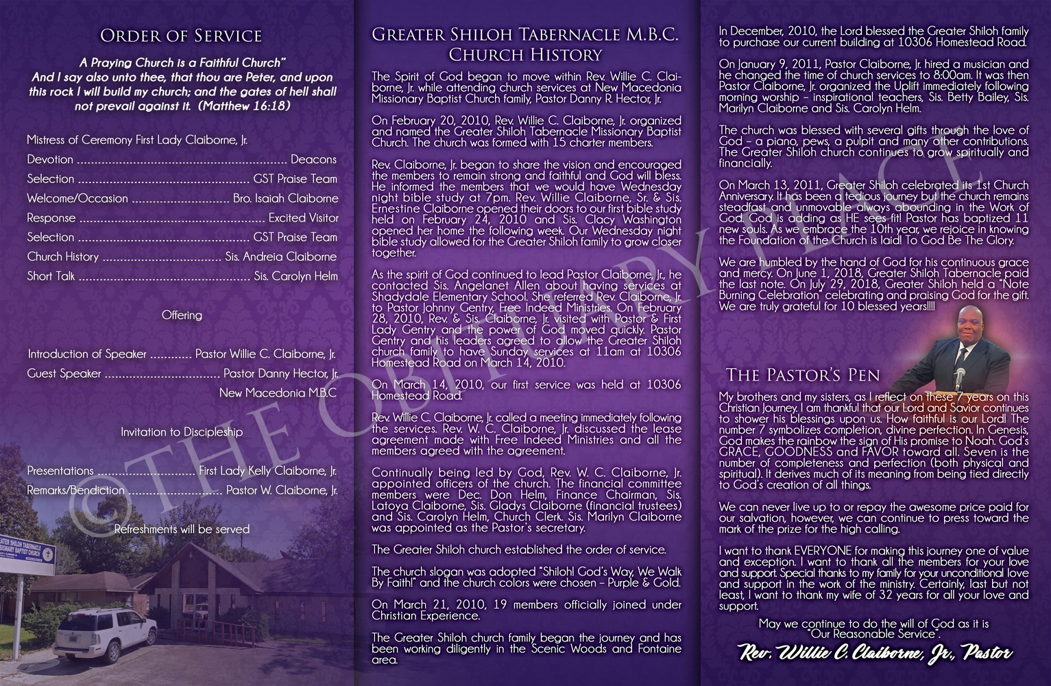11 x17 Back Trifold Template Obituary Printing