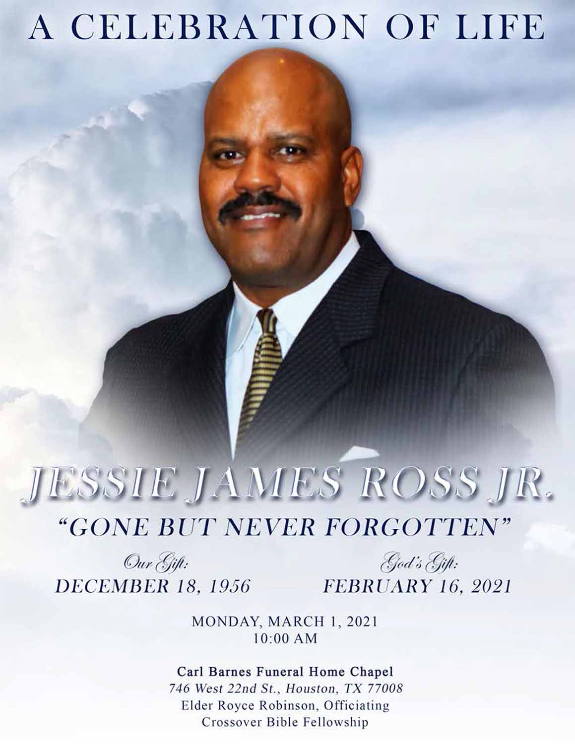 Jessie James Ross Jr. 1956 – 2021 - Obituary Printing Jessie James Ross Jr. 1956 – 2021 - Obituary Printing
