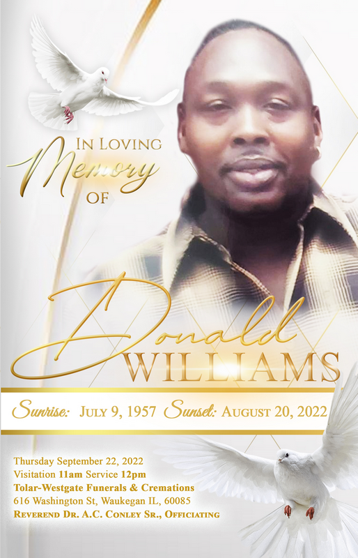 Donald Williams 1957 – 2022 | Obituary Printing Donald Williams 1957 – 2022 | Obituary Printing